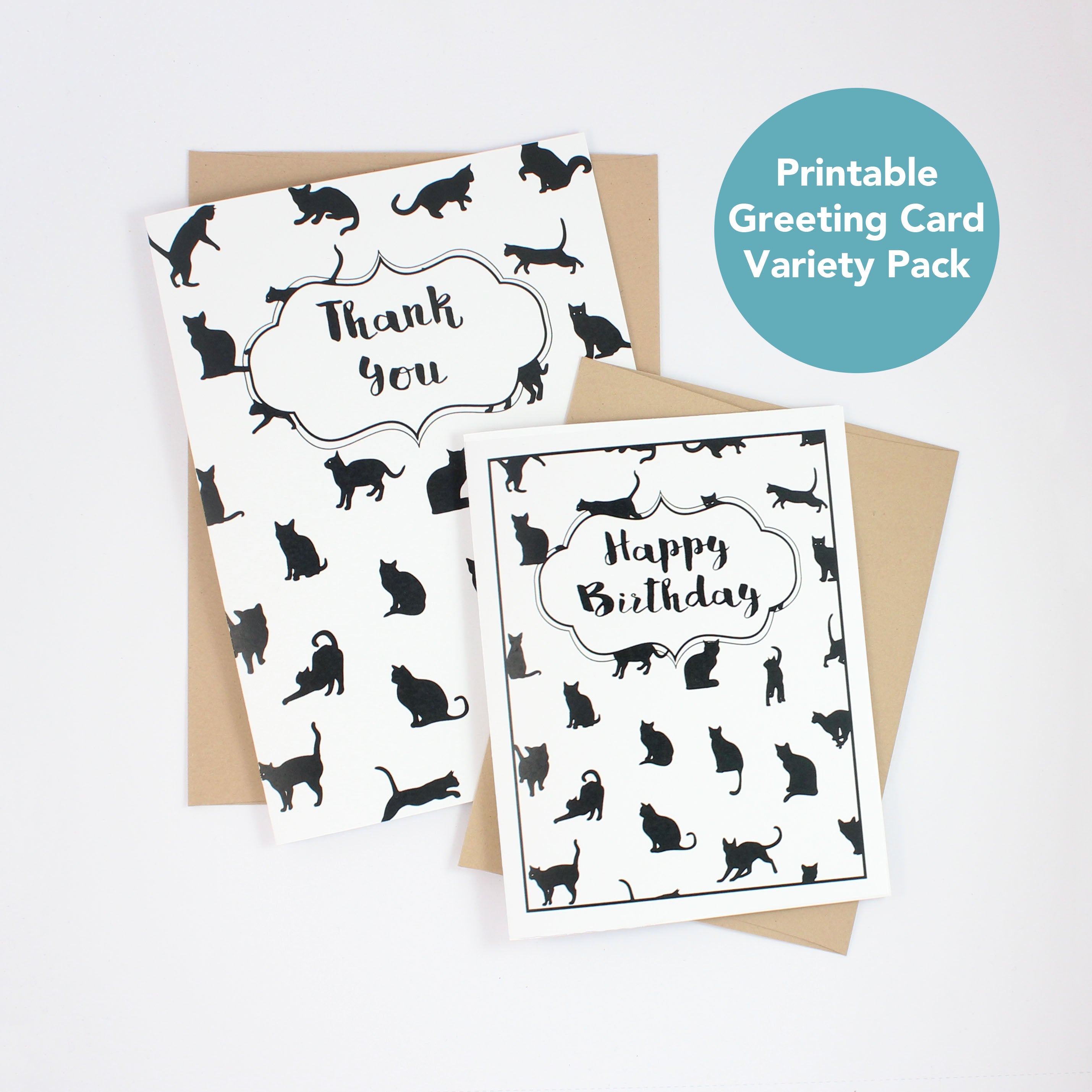 Printable Cat Birthday Card
