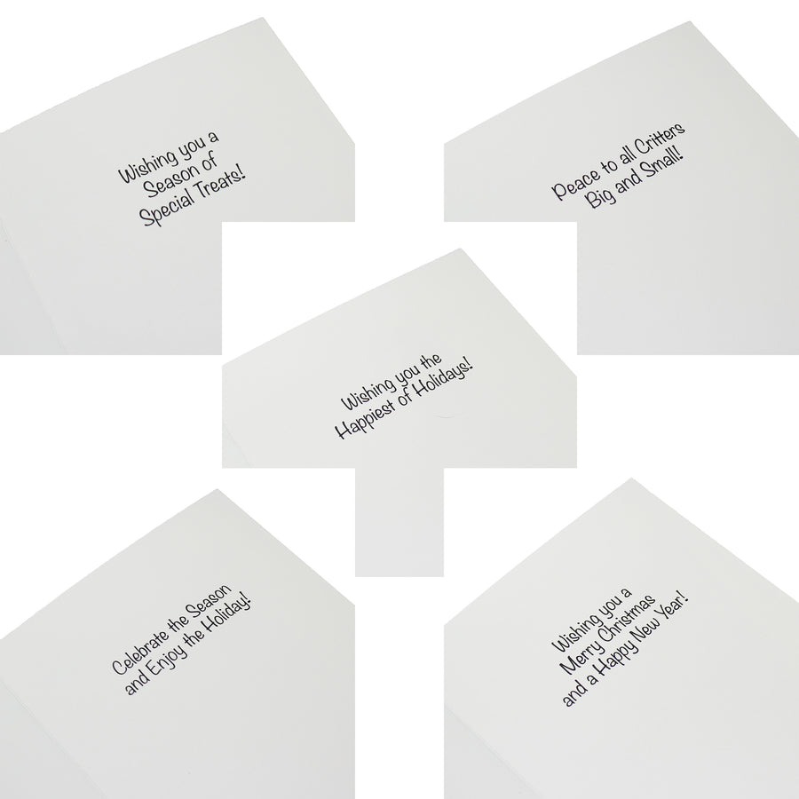 Dog Christmas Cards White | Single Card or Pack of 10 | 200+ Dog Breed ...