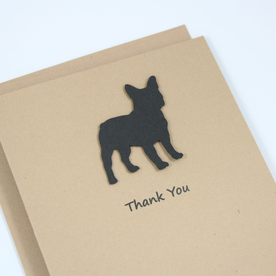 French Bulldog Thank You Cards | Handmade Frenchie Greeting Card | Bla ...